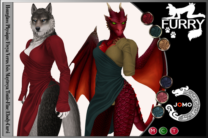 Second Life Marketplace - C&N Furry Jomo outfit Monica v1