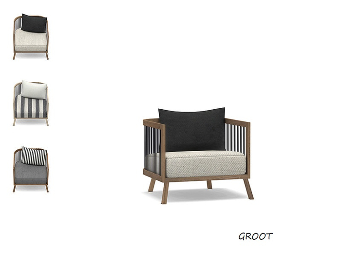 Second Life Marketplace - Groot Modern Living Room Armchair Full Perm