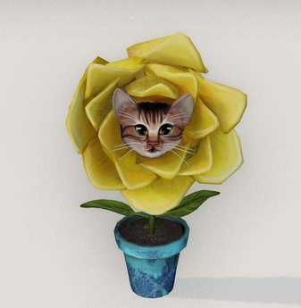 Second Life Marketplace - (NO) Cat Blossoms - Tigger - Yellow Rose