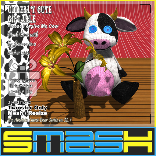 Second Life Marketplace - SMASH - Udderly Cute Giftable (Please Forgive ...