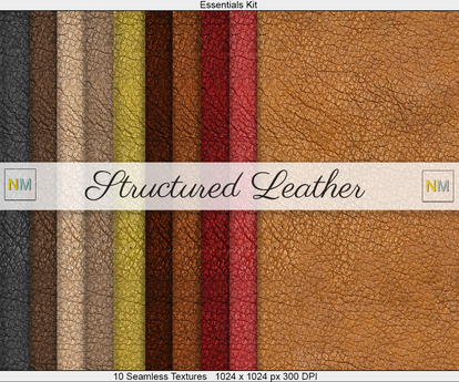 Second Life Marketplace - Structured Leather Essentials Kit 10 Seamless ...