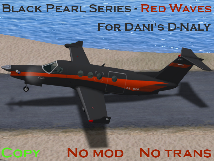 Second Life Marketplace - "Black Pearl" Series - "Red Waves" Paint ...