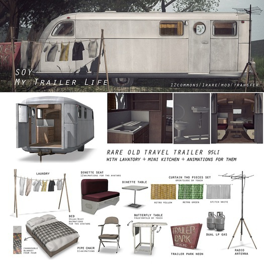 Second Life Marketplace - Soy. My Trailer Life - trailer park neon