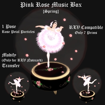 Second Life Marketplace - Pink Rose Music Box (Spring)