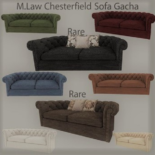 Second Life Marketplace - .:M. Law:. Chesterfield Sofas Gacha Gacha Red