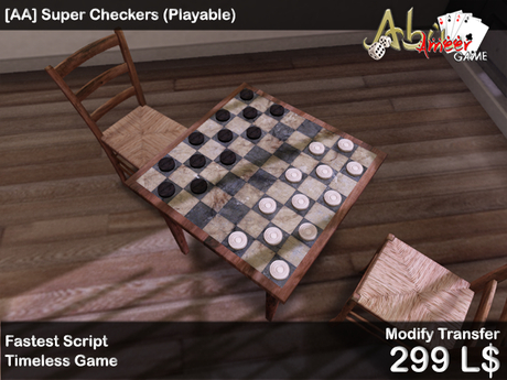 Second Life Marketplace - [AA] Super Checkers (Playable)