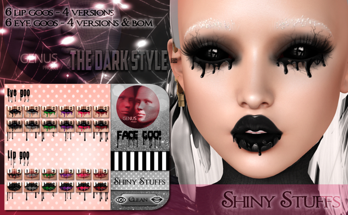 Second Life Marketplace - ~Shiny Stuffs~ Genus Face Goo Appliers/BOM