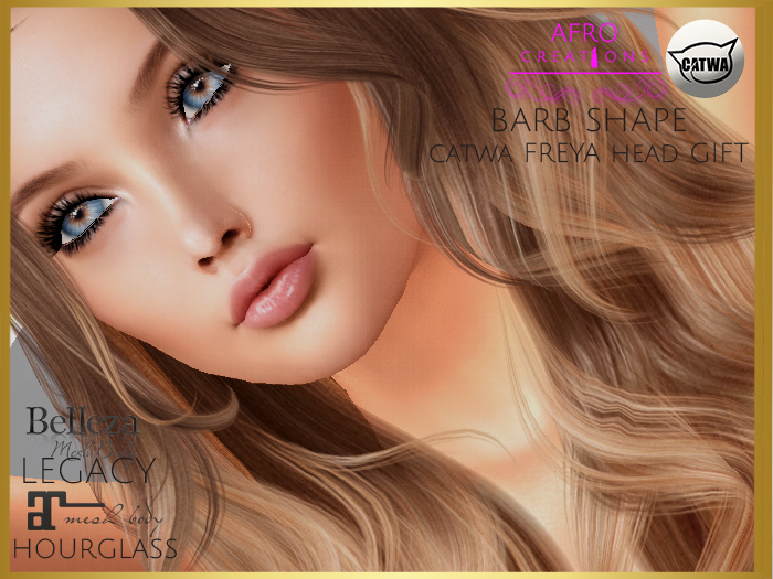 Second Life Marketplace - Barb Shape CATWA HEAD Freya GIFT Maitreya ...