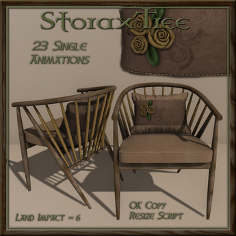 Second Life Marketplace - Antique Spindle Arm Chair A4