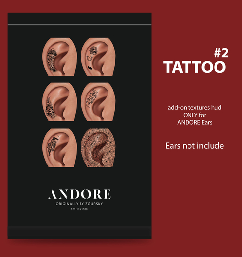Second Life Marketplace - :ANDORE: - :tattoo add-on: - Tattoo #2