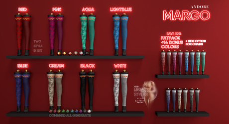 Second Life Marketplace - :ANDORE: - stockings- Margo - Aqua