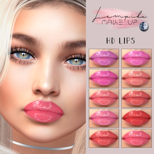 Second Life Marketplace - Lempika - 10 Lipsticks Sexy Gloss GENUS