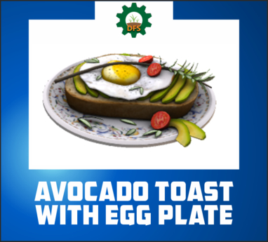 Second Life Marketplace - DFS AVOCADO TOAST WITH PLATE (texture)