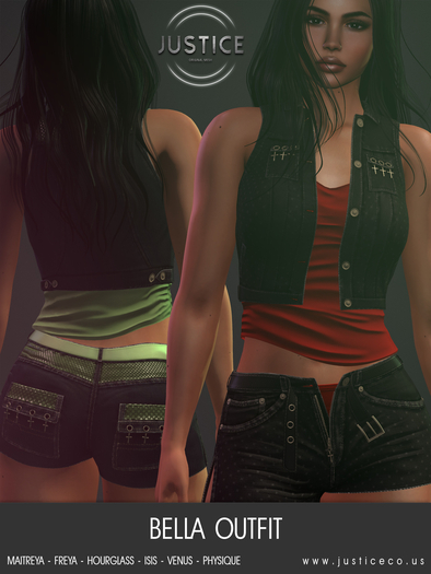 Second Life Marketplace - [JUSTICE] BELLA OUTFIT - DEMO