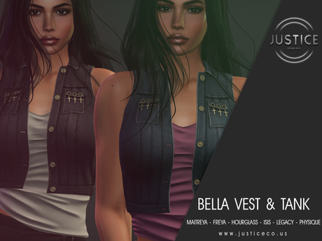 Second Life Marketplace - [JUSTICE] BELLA VEST - MIDNIGHT