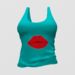 Second Life Marketplace - CDKC - Ladies Vest Top (lips) (Cyan)