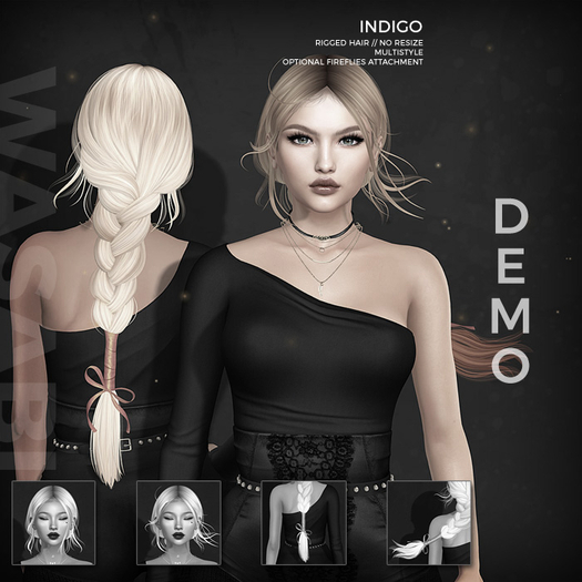 Second Life Marketplace - Wasabi // Indigo Mesh Hair - Demo