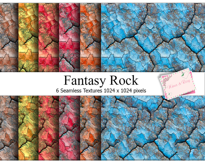 Second Life Marketplace - Fantasy Rock - 6 Textures Seamless - NINA and ...