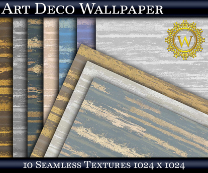 Second Life Marketplace - Art Deco Wallpaper 10 Seamless Textures ...