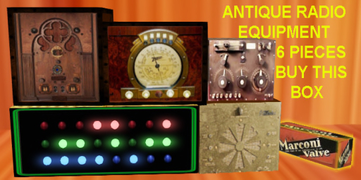 Second Life Marketplace - old antique vintage radio equipment boxed