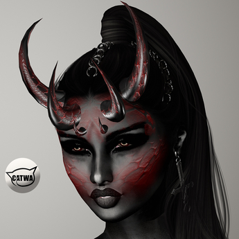 Second Life Marketplace - ..::AKA::.. Demon Black & Red Avatar (female)