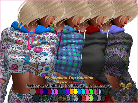 Second Life Marketplace - FK papillon Top&Shorts Katarina Demo
