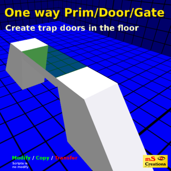Second Life Marketplace - mS) One Way Door Gate Prim