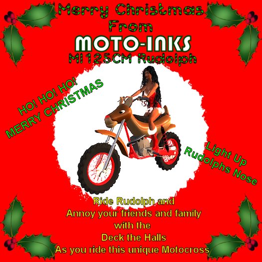 Second Life Marketplace - MI125CM Rudolph Motorcycle