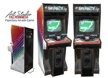 Second Life Marketplace - Art Studio.FULL PERM \\ Paperboy Arcade Game