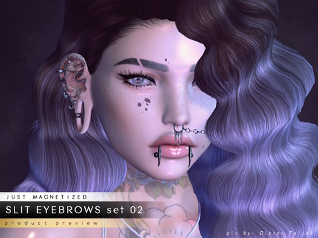 Second Life Marketplace - Just Magnetized - Slit Eyebrows - set 02 for ...