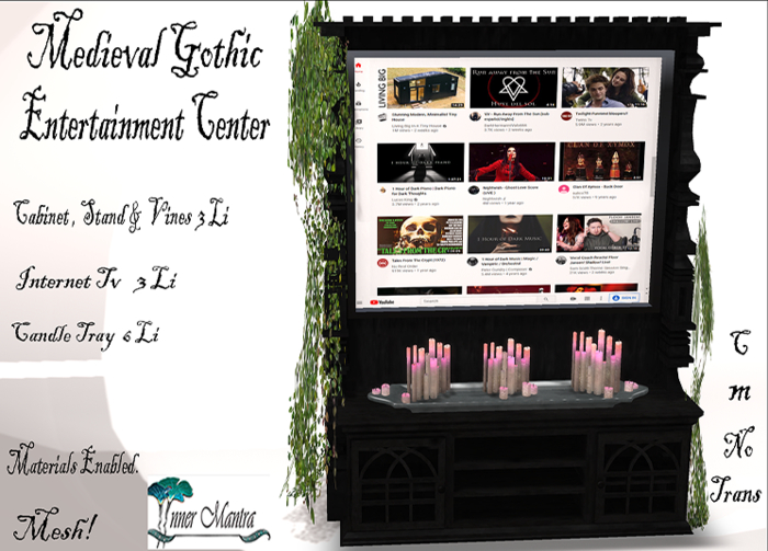 Second Life Marketplace - +Inner Manta+ Gothic Entertainment Center ...