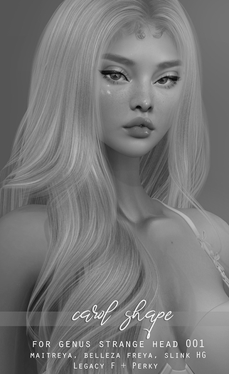 Second Life Marketplace - [CATPLNT] 'carol' shape // genus strange face ...