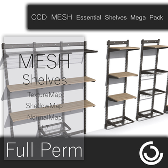 Second Life Marketplace - MESH Essential Shelves Mega Pack