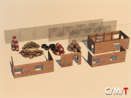 Second Life Marketplace - "Killer's" PaintBall Arena Props Set