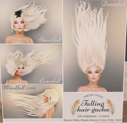 Second Life Marketplace - Tableau Vivant // Falling hair Gacha ...
