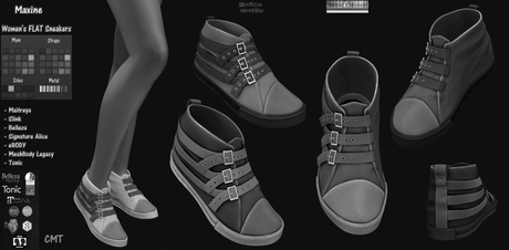 Second Life Marketplace - R.F. - MAXINE Women FLAT Sneakers - DEMO Demo