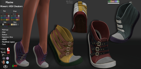 Second Life Marketplace - R.F. - MAXINE Women HIGH Sneakers - box
