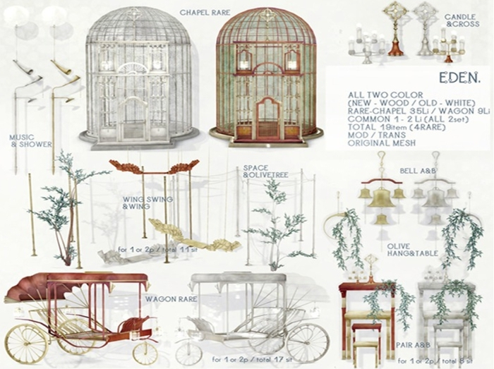 Second Life Marketplace - {anc} EDEN. wing / white 2Li