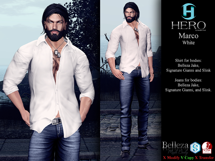 Second Life Marketplace - HERO - Marco Outfit White