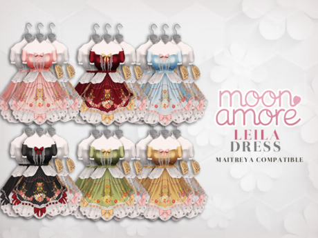 Second Life Marketplace - :Moon Amore: Leila Dress (Onyx)