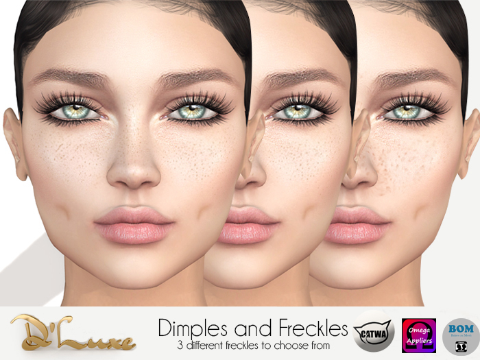 Second Life Marketplace - D'Luxe - DIMPLES AND FRECKLES (3 TONES ...
