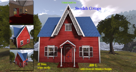 Second Life Marketplace - *UI* Swedish Cottage Red v1