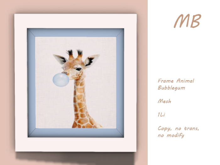 Second Life Marketplace - MB box - Frame Bubblegum blue - Giraffe
