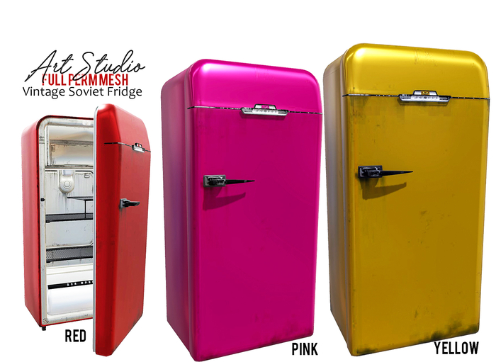 Second Life Marketplace - Art Studio.FULL PERM \\ Vintage Soviet Fridge