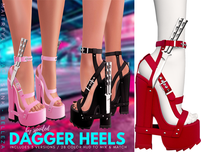Second Life Marketplace - Spoiled - Dagger Heels Red *Updated* for ...