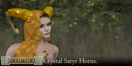 Second Life Marketplace - Eclectica Crystal Satyr Horns- Fatpack Version