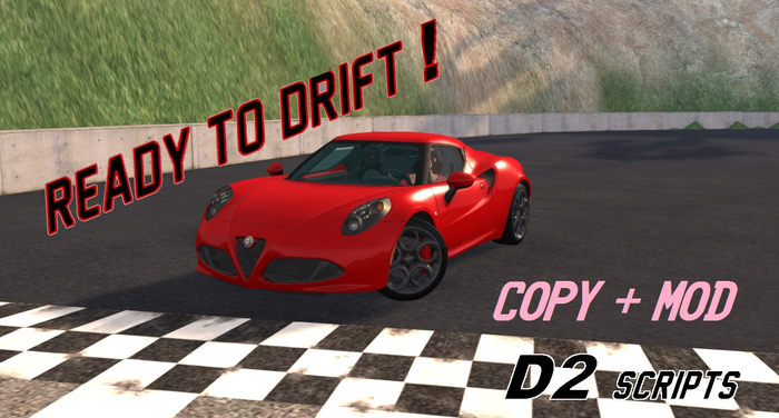 Second Life Marketplace - 4Cyl D2 Scripted Drift Sport Car