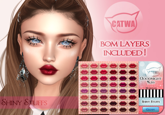 Second Life Marketplace - ~Shiny Stuffs~ CATWA Goodnight Kiss Set ...