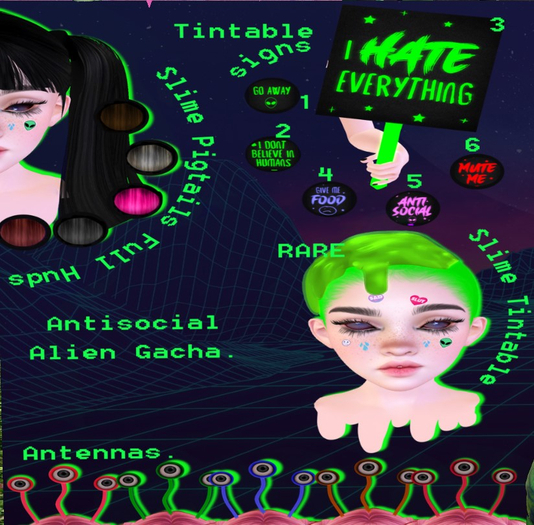 Second Life Marketplace - M E L L O - Antisocial Alien - Antenna ...