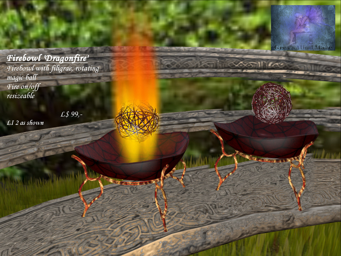 Second Life Marketplace - Grey's Firebowl Dragonfire Box